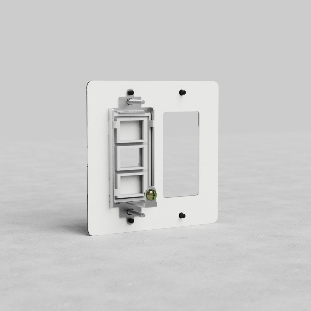 2G Outlet & Keystone Plate Kew Clear | Components | Switches & Outlets