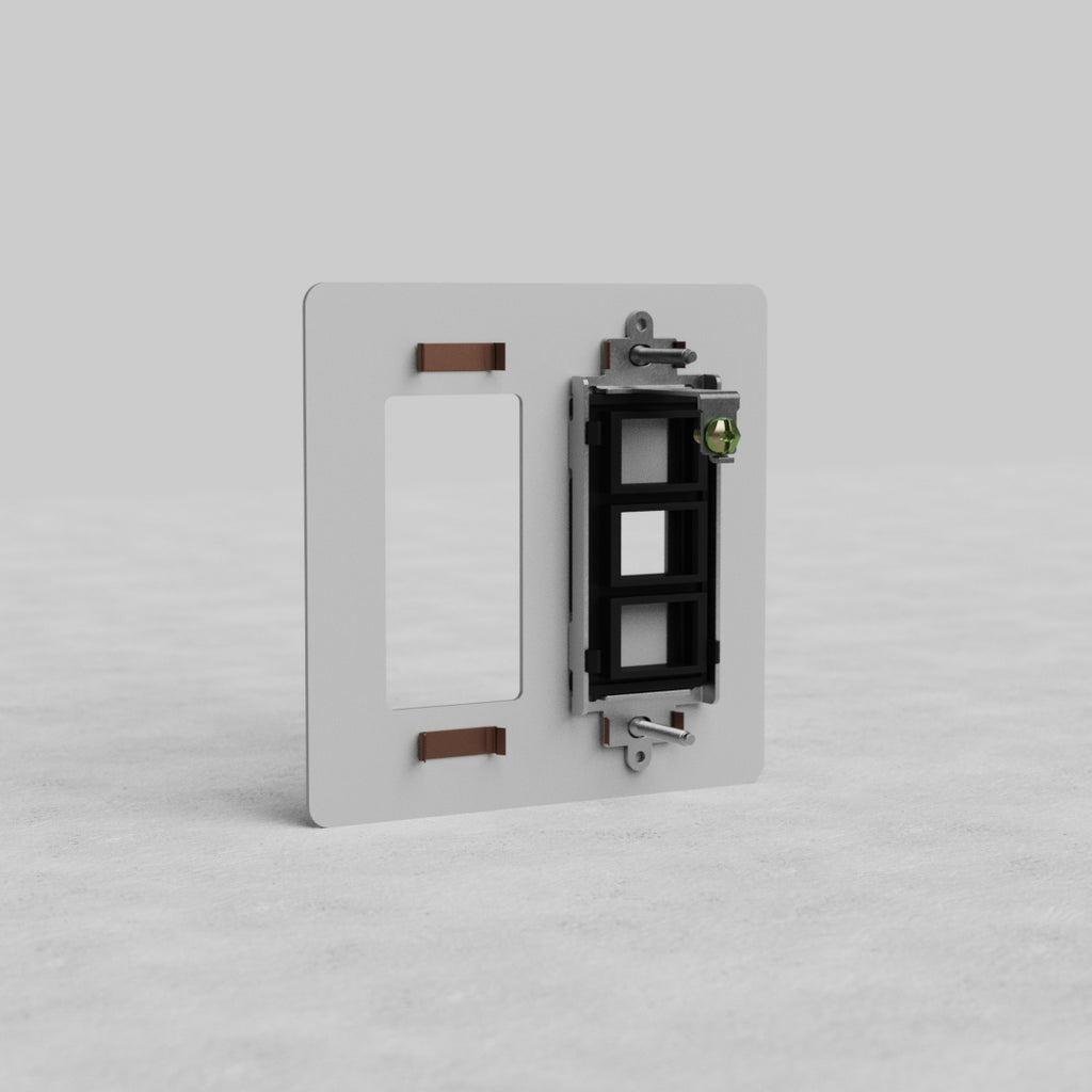 2G Outlet & Keystone Plate Kew Paintable | Components | Switches & Outlets