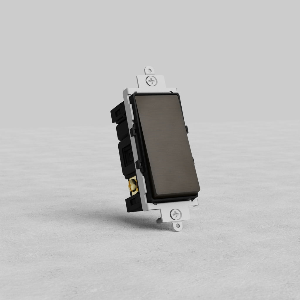 Three Way Rocker Switch Bronze Black | Components | Switches & Dimmers