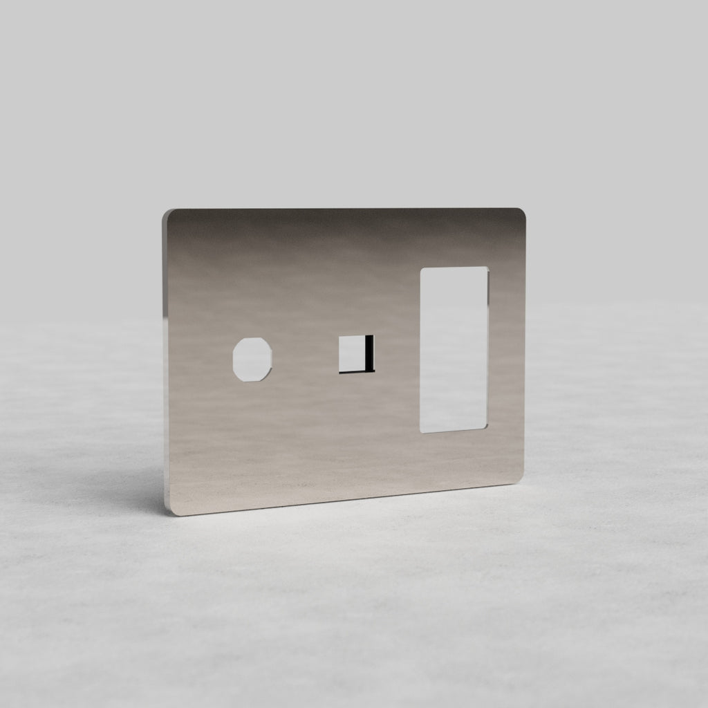 3G Outlet & Keystone & Switch Plate Grove Polished Nickel | Components ...